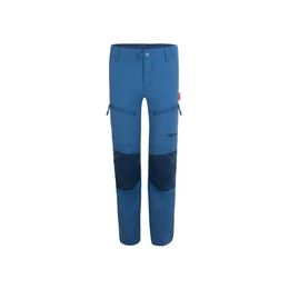 Trollkids Zipp-Off-Trekkinghose Slim Fit Nordfjord in navy/lime/azure bluel | Gr.: 152