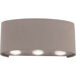 Paul Neuhaus LED Wandleuchte "CARLO", sand, 6, H: 8cm, 1 Stk., Leuchten, IP54, F&uuml;r Innen und Au&szlig;en, Lichtstrahl nach oben und unten, LED Wandleuchte
