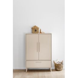 Kleiderschrank Paidi "EEFJE in Beige mit Schublade und T&uuml;ren, verschiedene Ausf&uuml;hrungen", cashmere, beige, B:95cm H:139cm T:41cm, Spanplatte, Schr&auml;nke, Kleiderschrank, stabiler Dreht&uuml;renschrank aus Holz, mit Soft-Close-Funktion