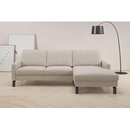 Ecksofa Home Affaire, taupe, B:244cm H:86cm T:164cm, 100% Polyester, Sofas, Ecksofa, inkl. saugroboterfreundliche H&ouml;he & schmale Armlehnen