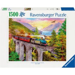 Puzzle Ravensburger "Zugfahrt im Herbst", bunt, Puzzles, KinderB:80cm H:60cm, Made in Germany, B:80cm H:60cm