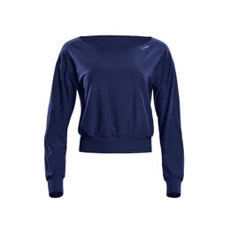 Longsleeve WINSHAPE "LS003LS", Damen, Gr. XL, blau (dunkelblau), 85% Polyester, 15% Elasthan, U-Boot-Ausschnitt, Shirts, Functional Light and Soft
