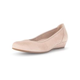Ballerina Gabor COMFORT "Gabor Comfort Ballerinas Veloursleder", Damen, Gr. 38,5, rosa, Veloursleder, Schuhe Ballerina