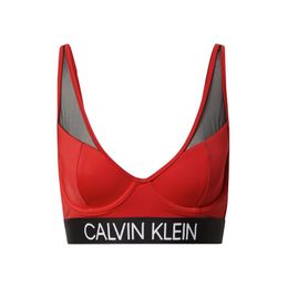 Calvin Klein Swimwear Bikinitop Damen Gr&ouml;&szlig;e 70 rostrot / schwarz / wei&szlig;