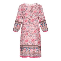Gaya Kleid 'Boho Fashion' Damen Gr&ouml;&szlig;e 42 braun / petrol / pink / rosa Winterkleid
