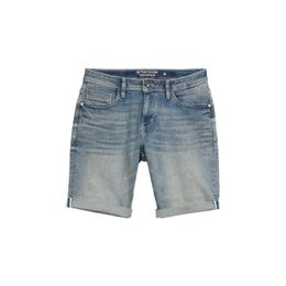 Tom Tailor Herren TTJOSH REGULAR SLIM Jeans Shorts, blau, Uni, Gr. 30