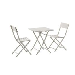 MwH Bistro-Set Lido Stahl Taupe 3-tlg.