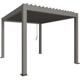 Pergola BioHort "3 x 3,5", quarzgrau, metallic, Pergolen, B/H/T: 312cm x 367,5cm, 312x367,5x264 cm, ausgezeichnet mit dem Red Dot Design Award, B:312cm T:367,5cm