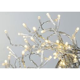 Eglo LED-Lichterkette "SERIE LED - Weihnachtsdeko - Beleuchtung - Winterdeko", wei&szlig; (wei&szlig;, transparent), Flammen 160 Stk., Kabell&auml;nge 10m x Gesamtl&auml;nge 26m, Lichterketten, Lichterkette, Au&szlig;enbeleuchtung warmwei&szlig;, mit Kabel, 16 m