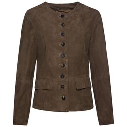 Highmoor Kragenlose Lederjacke Taupe (Gr&ouml;&szlig;e: 46)