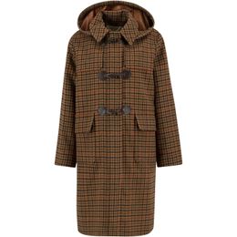 Barbour Dufflecoat Melody Brown/Orange Check/Hessian Tartan (Gr&ouml;&szlig;e: 10)