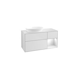 Villeroy & Boch V&B Waschtischunterschrank Wandbeleuchtung Finion 120cm, Pl w m, Rg glo wh. Lac, wh. m Lac ; Villeroy & Boch (GA51GFMT)