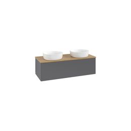 Villeroy & Boch V&B Waschtischunterschrank ohne Frontstruktur, mit Beleuchtung Antao 120x36x50cm, WBP hon. Oa, Anthrac. m Lac ; Villeroy & Boch (L35011GK)