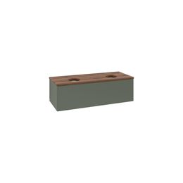 Villeroy & Boch V&B Waschtischunterschrank ohne Frontstruktur, mit Beleuchtung Antao 120x36x50cm, WBP w. wal, lea gre. m Lac ; Villeroy & Boch (L35012HL)