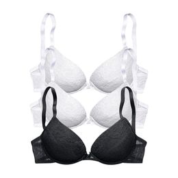 Petite Fleur Push-up-BH Damen Gr&ouml;&szlig;e 85 schwarz / wei&szlig;