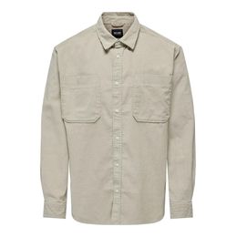 Only & Sons Only & Sons Button Up Shirt 'ONSAlp' male Beige size S