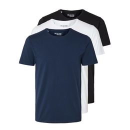 Selected T-Shirt 'SLHRoland' Herren Gr&ouml;&szlig;e XXXL navy / schwarz / wei&szlig;