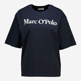 Marc O'Polo Schwarzblaues T-Shirt mit wei&szlig;em Logo