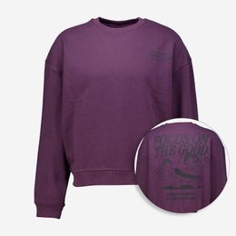 Sublevel Dunkelviolettes Sweatshirt mit schwarzen Aufdrucken