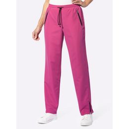 WITT Damen Freizeithose mit kontrastfarbigen Akzenten, fuchsia, Gr&ouml;&szlig;e 38