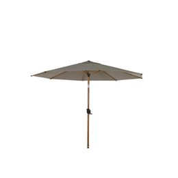 siena GARDEN Sonnenschirm 'Pino' wood/taupe-meliert &Oslash; 300 cm, mit Kurbel