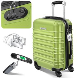 Kesser&reg; Reisekoffer Hartschalen-Koffer Inkl. Kofferwaage + Gep&auml;ckanh&auml;nger Trolley Gep&auml;ck Rollkoffer Zahlenschloss 4 Rollen ABS-Hartschale Teleskopgriff