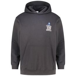 Jack & Jones Gro&szlig;e Gr&ouml;&szlig;en Jack&Jones Hoodie mit Motiv-Print Farbe schwarz Gr&ouml;&szlig;e: 5XL