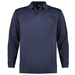 Gro&szlig;e Gr&ouml;&szlig;en Ragman Pflegeleichtes Poloshirt "Soft Knit" Farbe marine Gr&ouml;&szlig;e: 3XL