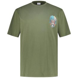 Herren Gro&szlig;e Gr&ouml;&szlig;en | Pfundskerl T-Shirt mit Motiv-Print Farbe khaki Gr&ouml;&szlig;e: 4XL