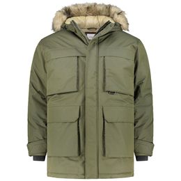 Jack & Jones Gro&szlig;e Gr&ouml;&szlig;en Jack&Jones Parka mit abnehmbarem Kunstfellkragen, wasserabweisend Farbe dunkelgr&uuml;n Gr&ouml;&szlig;e: 5XL