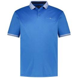 Gro&szlig;e Gr&ouml;&szlig;en Ragman Poloshirt aus merzerisierter Baumwolle Farbe blau Gr&ouml;&szlig;e: 3XL