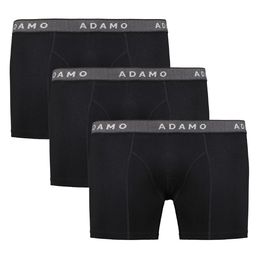 Gro&szlig;e Gr&ouml;&szlig;en ADAMO 3er-Pack Pants mit Dehnbund und Logo-Schriftzug Farbe schwarz Gr&ouml;&szlig;e: 10