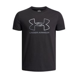 Under Armour Funktionsshirt 'FOUNDATION' Jungen Gr&ouml;&szlig;e 128/134 hellgrau / schwarz