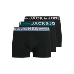 Jack & Jones Jack & Jones Boxershorts 'Sense' Herren Gr&ouml;&szlig;e L hellblau / dunkelgr&uuml;n / schwarz / wei&szlig;