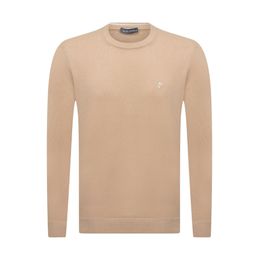 Jacey Quinn Pullover Herren Gr&ouml;&szlig;e L sand / wei&szlig;