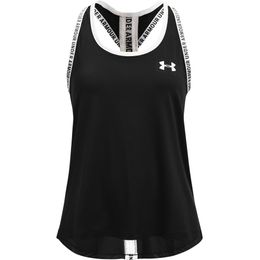 Under Armour Sporttop 'Knockout' Damen Gr&ouml;&szlig;e YL schwarz / wei&szlig;