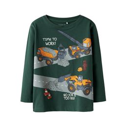name it Shirt 'NMMofek Tonka' Jungen Gr&ouml;&szlig;e 122/128 grau / dunkelgr&uuml;n / orange / wei&szlig;