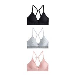 next BH Damen Gr&ouml;&szlig;e 80 grau / pink / schwarz