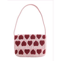 next Schultertasche 'Heart Beaded' Damen Gr&ouml;&szlig;e One Size pink / weinrot