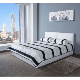 Bett, B:170cm L:210cmwei&szlig;, standardh&ouml;he 33 cm, Westfalia Schlafkomfort, Bezug 100% Polyurethan pflegeleicht, Polsterung: Polsterwatte, Material