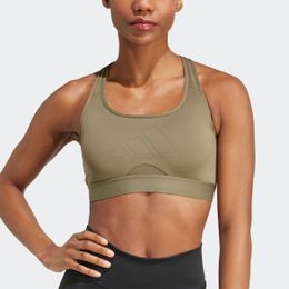 Damen Sport-BH "W BL BRA", adidas Performance, Gr. XS, gr&uuml;n, Obermaterial: 89% Polyester, 11% Elasthan, BHs