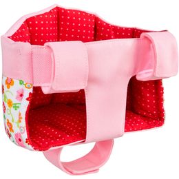 Haba Kinder Puppen Fahrradsitz "Blumenwiese", rosa, Polyester, B:21,5cm H:13cm T:25,5cm, Puppenausstattungen