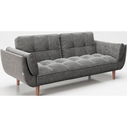 Schlafsofa Playboy, B:215cm H:81,5cm T:84,5cm, grau, Jugendzimmer, Sofas, "Scarlett", Schlafsofa