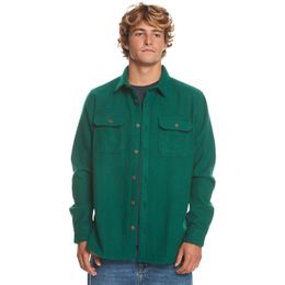 Quiksilver Herren Langarmhemd "Salterhill", gr&uuml;n, Gr. XS, 57% Wolle, 25% Polyester, 13% Modacryl, 5% Nylon, Hemden