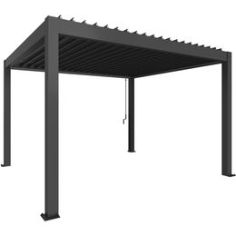 Pergola BioHort, B:404,5cm T:367,5cm, grau, Pergolen, "4x3,5 m, verschiedene Farben", 404,5x367,5x264 cm, ausgezeichnet mit dem Red Dot Design Award