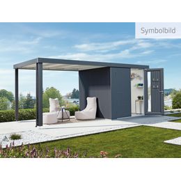 Ger&auml;tehaus BioHort, grau, Stahl, Garten, Ger&auml;teh&auml;user, "NEO Gr. 3D, verschiedene Farben", stylisches Gartenhaus mit Flachdach