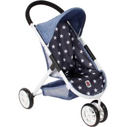 Bayer Chic 2000 CHIC2000 Kinder Puppenbuggy "Speedy", blau, Kunststoff, Metall, Polyester, B:35cm H:59cm T:54cm, Puppenwagen, mit leichtg&auml;ngigen Doppelr&auml;dern