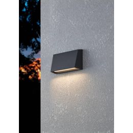 Eglo Wandleuchte "Spongano Wandlampe, Au&szlig;enbeleuchtung, Aluminium und Glas, IP65, Lampe", 1, H: 12cm, 1 Stk., schwarz, Terrasse, Leuchten,