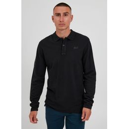 Blend Herren Langarm-Poloshirt "BHDahoud", schwarz, Gr. M, unifarben, Web, 100% Baumwolle, Shirts, Longsleeve aus 100% Baumwolle