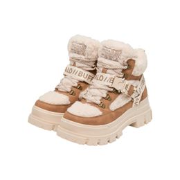 Buffalo Damen Stiefel "Buffalo ASPHA COM MID WARM - VEGAN NUBUCK/FUR", Gr. 42beige, braun, Kunstfaser, Schuhe